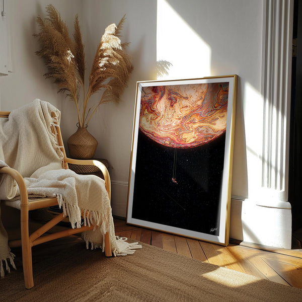 Swing [Best Seller] – Astronaut in Space Gallery Wall Art by Nicebleed | Surreal Inspirational ...