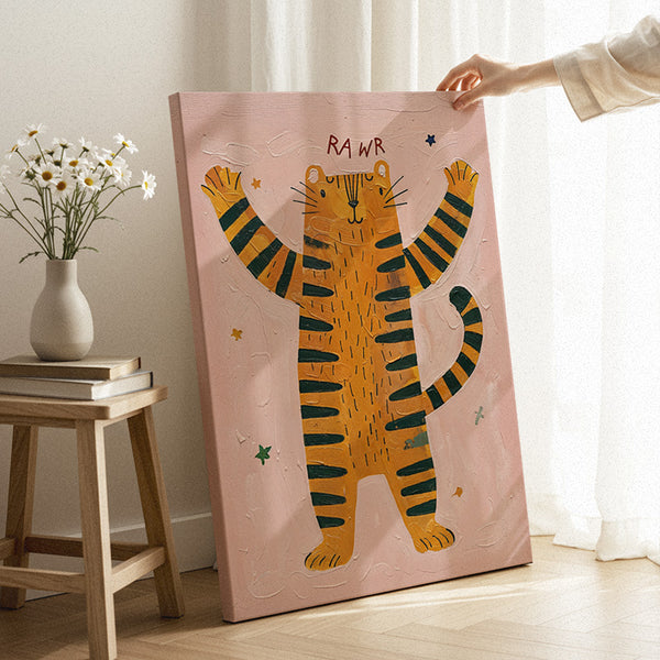 A Friendly Roar Canvas [Best Seller] – Cute Tiger Premium Canvas for ...