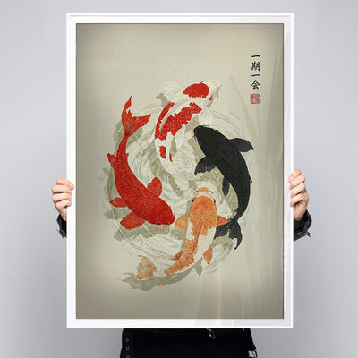 Ichi-go ichi-e [Best Seller] – Japanese Koi Fish Gallery Wall Art by ...