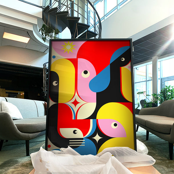 Be Curious [Best Seller] – Colorful Happy Gallery Wall Art by Jen Du ...