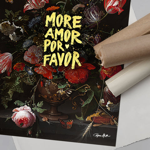 More Amor Por Favor – Floral Wall Art Print | Andy okay