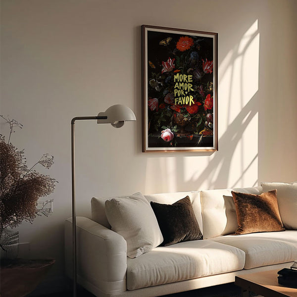 More Amor Por Favor – Floral Wall Art Print | Andy okay