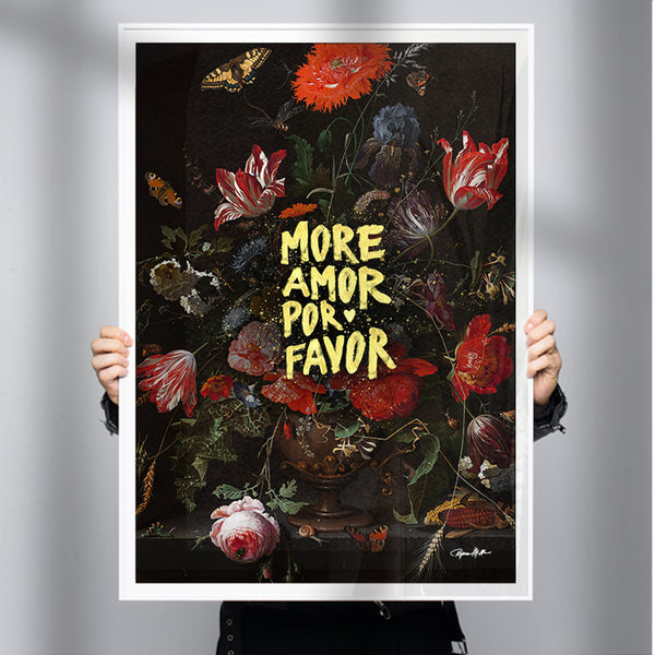 More Amor Por Favor – Floral Wall Art Print | Andy okay