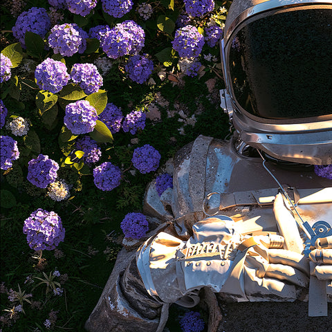 Relax – [Limited Edition] Astronaut in Florals Gallery Wall Art by ...
