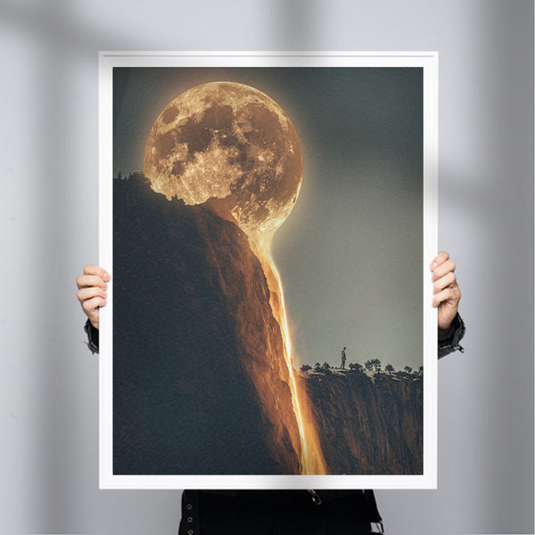 La Luna [Best Seller] – Surreal Moon Gallery Wall Art | Nature Art ...