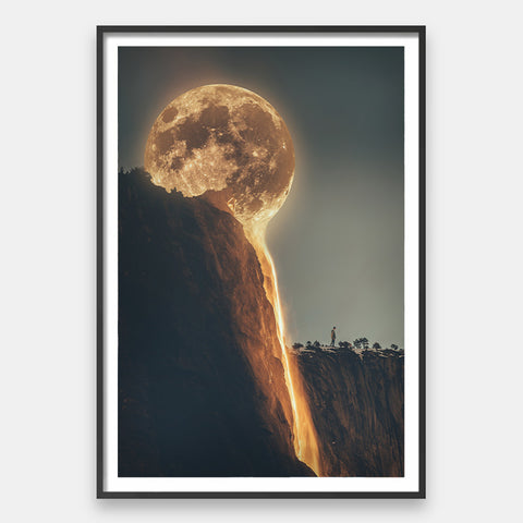 La Luna [Best Seller] – Surreal Moon Gallery Wall Art | Nature Art ...