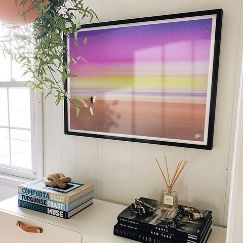 Free Spirit - Neon Sunset Beach Wall Art – Andy okay
