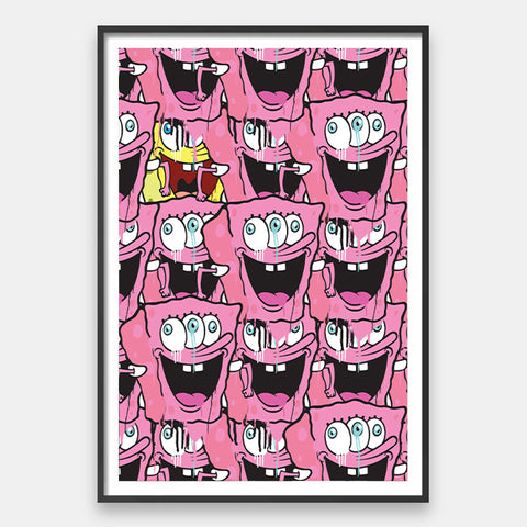 Deadsponge [Best Seller] – Surreal Wall Art, Spongebob Trippy Painting ...