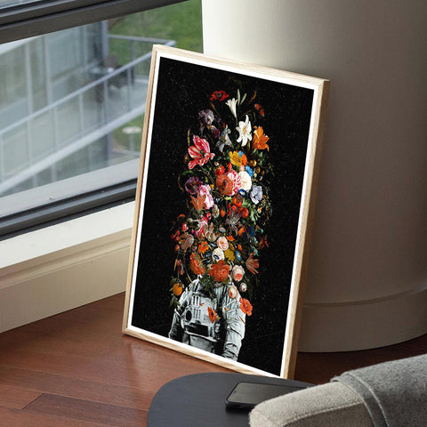 Full Bloom [Best Seller] – Astronaut in Flowers Gallery Wall Art by ...