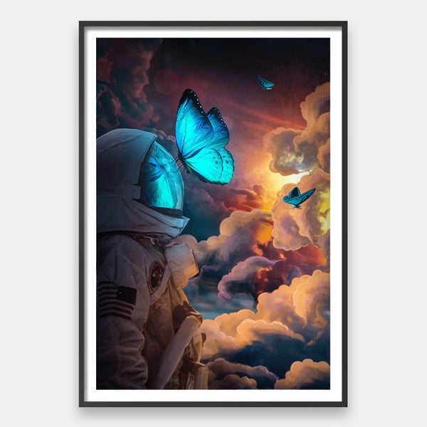 The Social Butterfly [Best Seller] – Surreal Astronaut Gallery Wall Art ...