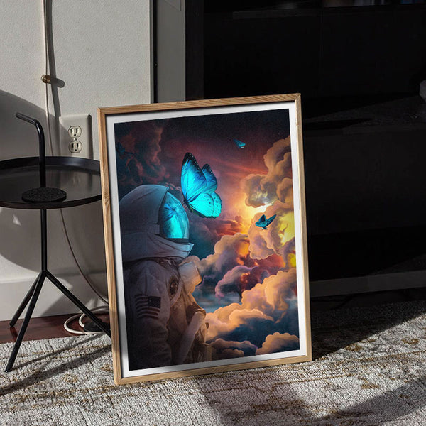 The Social Butterfly [Best Seller] – Surreal Astronaut Gallery Wall Art ...