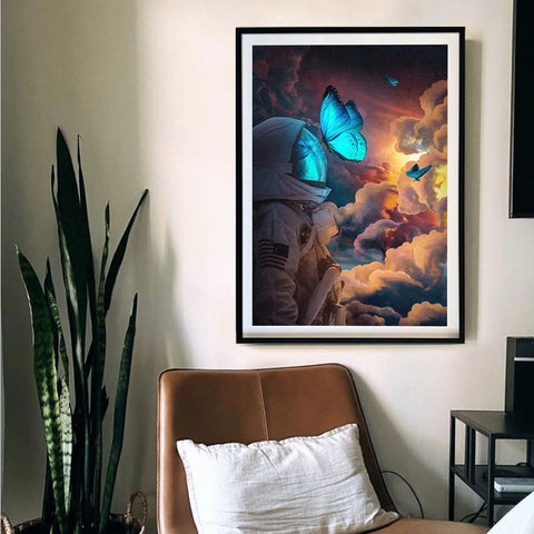 The Social Butterfly [Best Seller] – Surreal Astronaut Gallery Wall Art ...