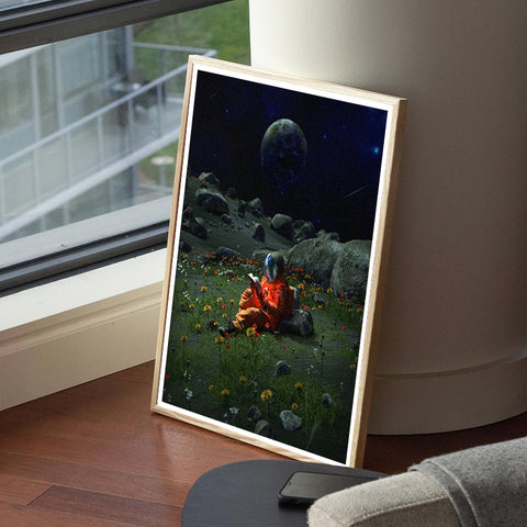 Chapter IX [Best Seller] – Astronaut in Flowers Gallery Wall Art by ...
