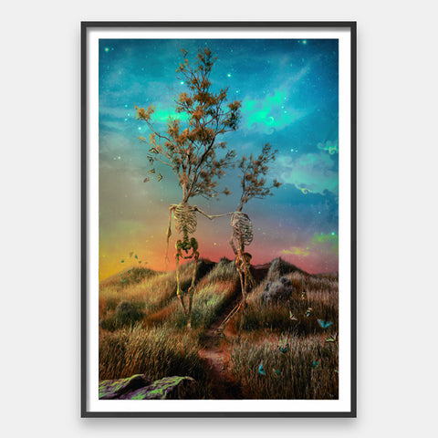 We're in This Together – Motivational Skeleton Wall Art by Marischa ...