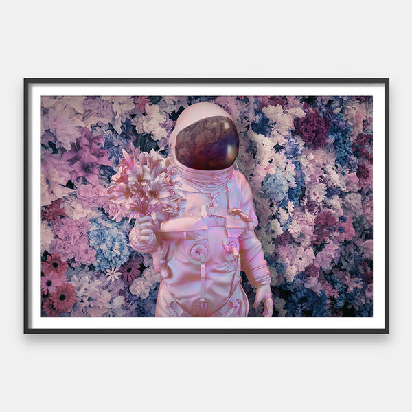 Flowers Power [Best Seller] – Astronaut in Flowers Gallery Wall Art ...